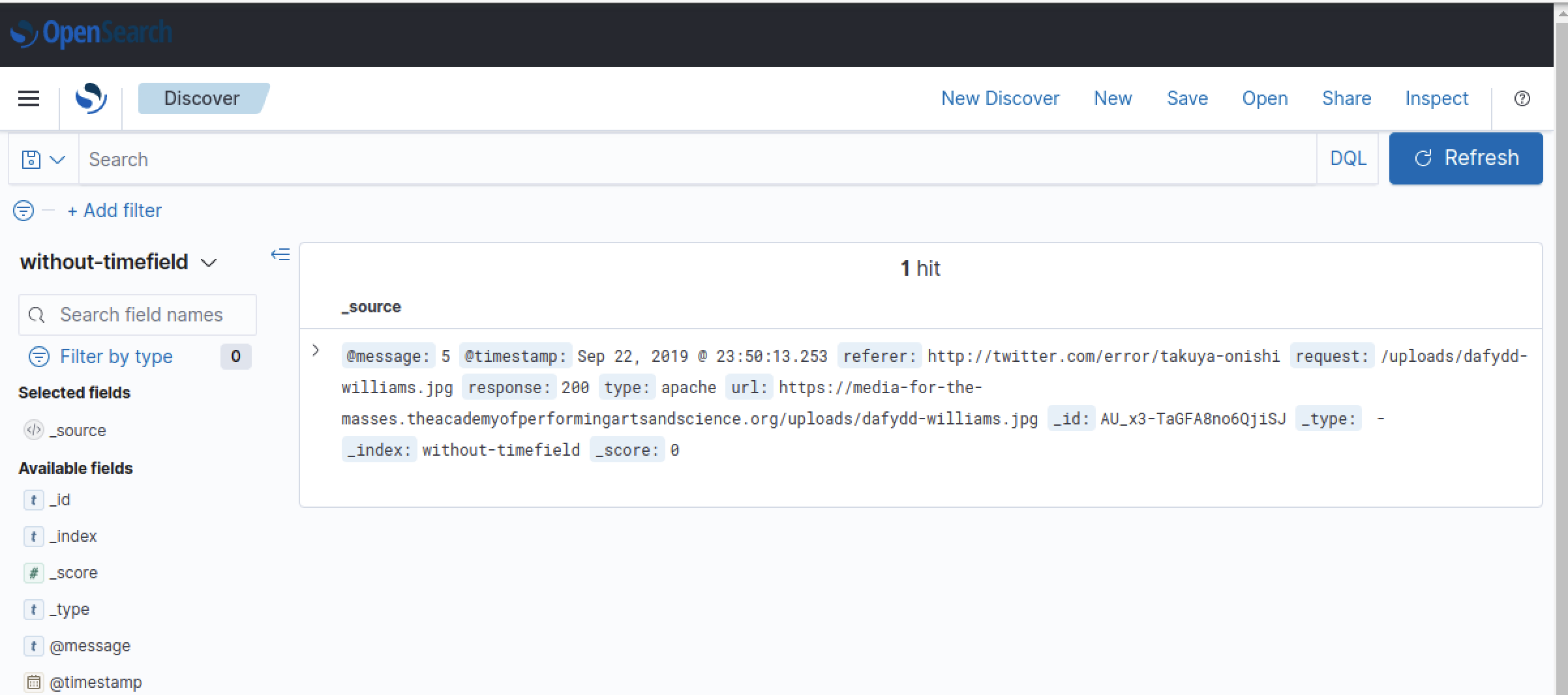 [Documentation][Data Explorer] Legacy discover plugin documentation · Issue #4758 · opensearch ...