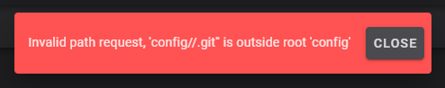 Invalid path request, 'config//.git'' is outside root 'config' · Issue #435 · fluidd-core/fluidd ...