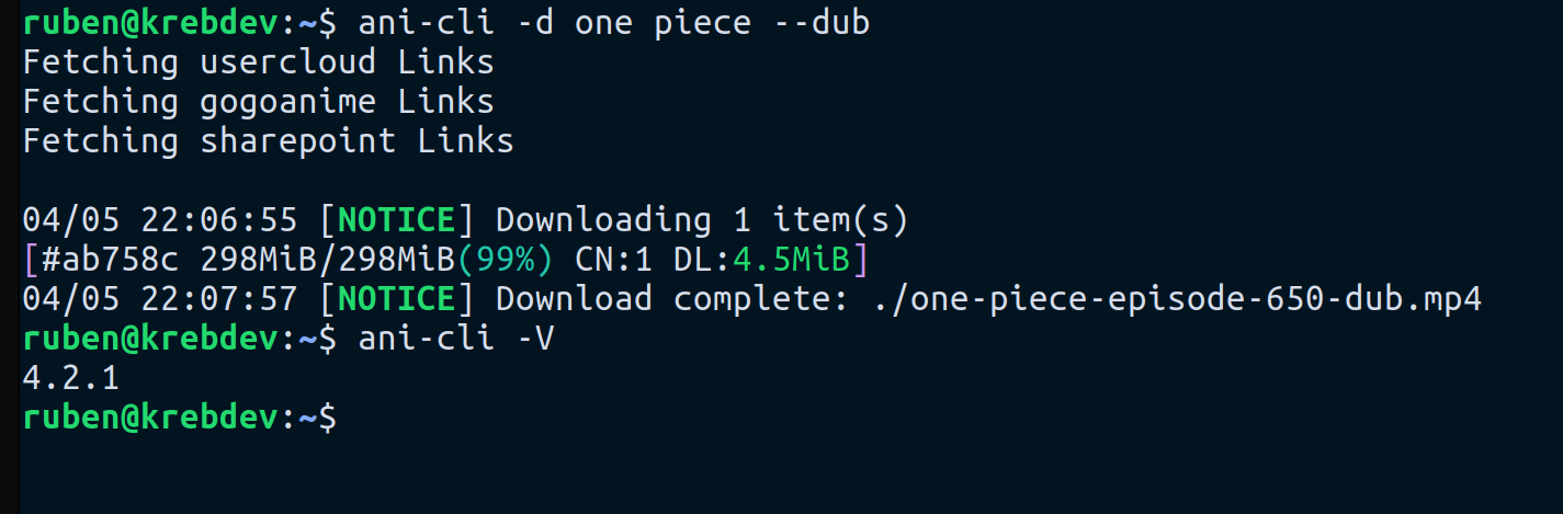 is not able to downlad episode 650 one piece (dub) · Issue #1078 ...