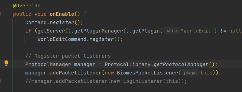 Cannot intercept CHUNKS_BIOMES · Issue #2459 · dmulloy2/ProtocolLib · GitHub