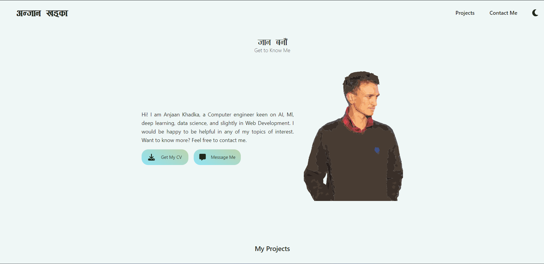 GitHub - AnjaanKhadka/my-portfolio-site: A simple portfolio site made in react and is currently ...