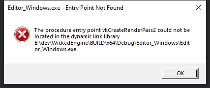 the procedure entry point could not be located in the dynamic link ...