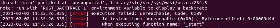 Get "execution failed: unreachable, Code: 0x89" for rust process::id() · Issue #2250 · WasmEdge ...