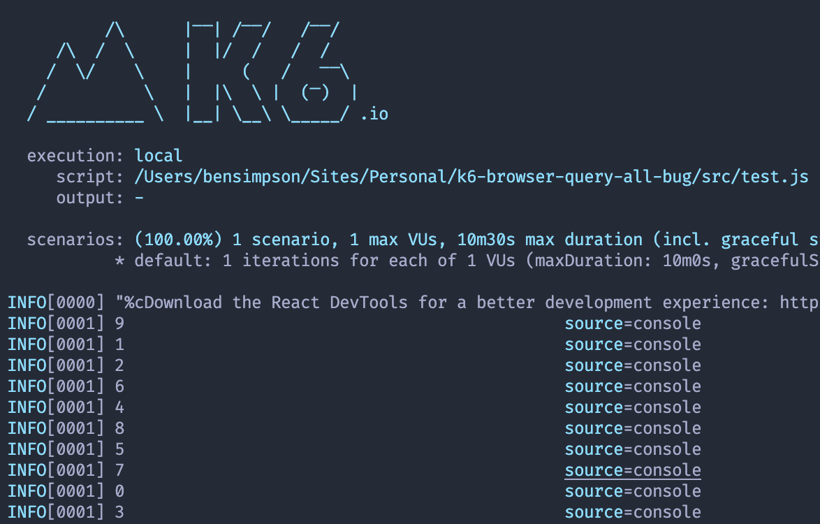 Selector `page.$$` list order changes every time · Issue #957 · grafana/xk6-browser · GitHub