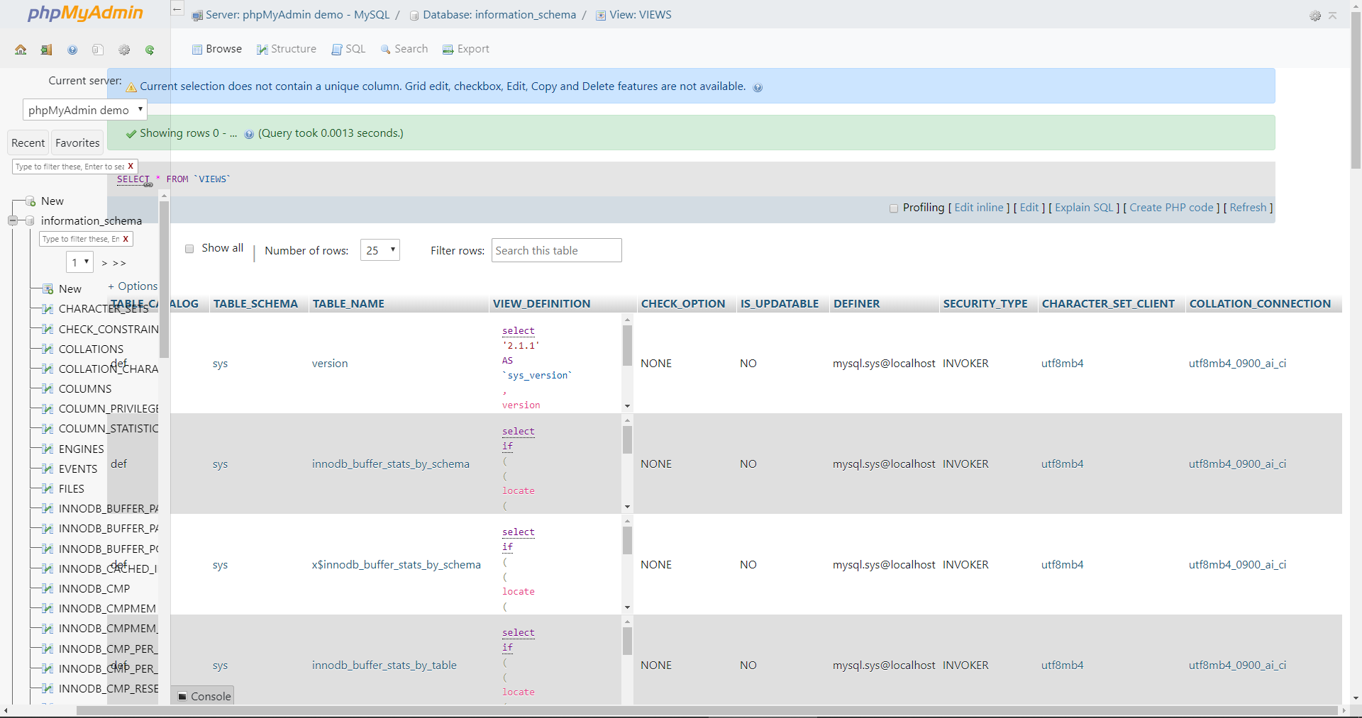 Table content is visible beneath navigation "tab" when horizontal scrolling on Bootstrap theme ...
