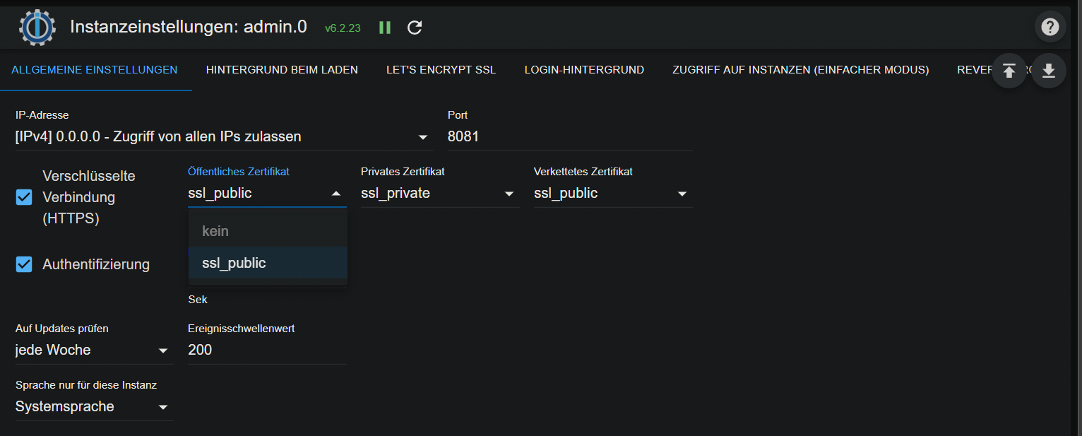 Admin Adapter dose not show the right certificats in dropdown · Issue #1796 · ioBroker/ioBroker ...