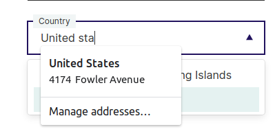 Autocomplete form Chrome is on the top of the country selector. · Issue ...