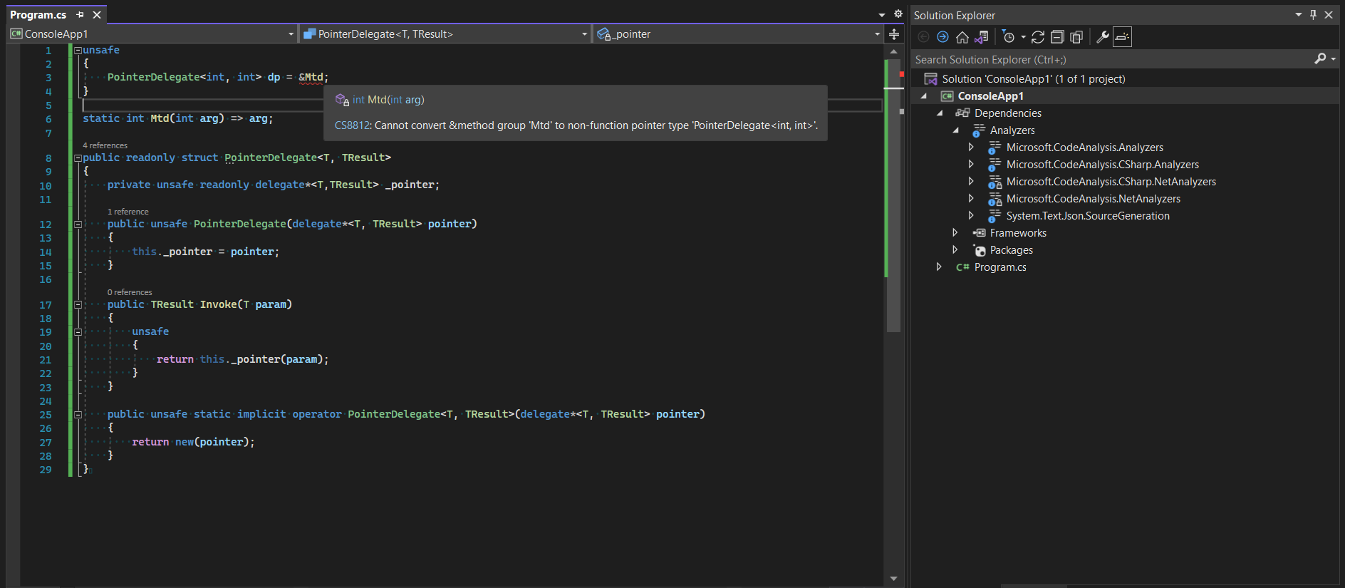 Implicit cast between type and function pointer · Issue #58718 · dotnet ...