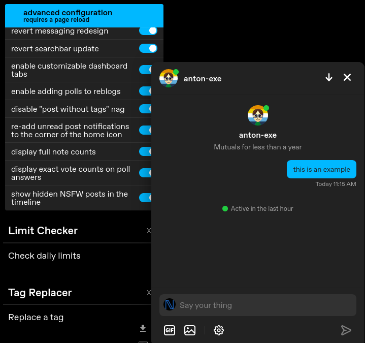"revert messaging redesign" appears to have stopped working · Issue ...