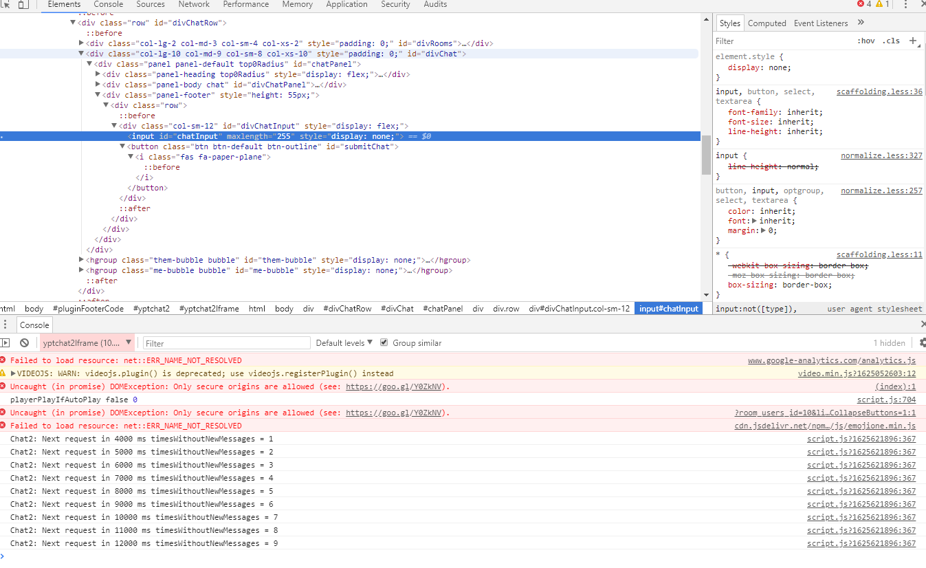 Chat2 textarea missing intranet offline · Issue #5383 · WWBN/AVideo ...