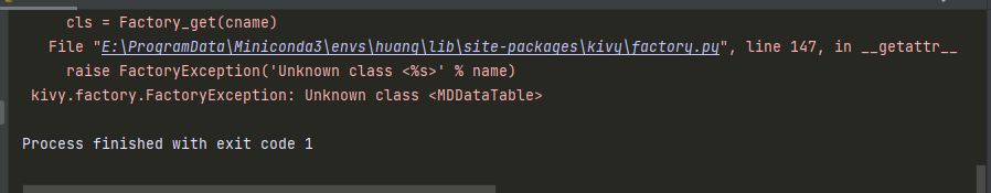 ‘MDDataTable’ Running the .KV to create a widget reports an error · Issue #1270 · kivymd/KivyMD ...