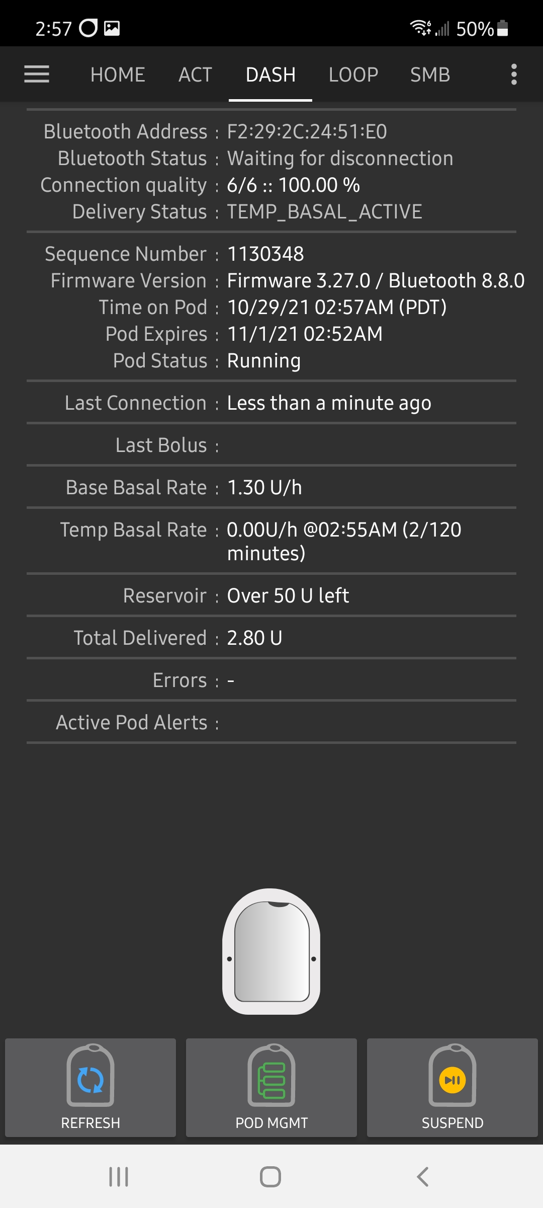 [AAPS3.0_beta2] Incorrect insulin amt shown after new pod activated. · Issue #805 · nightscout ...
