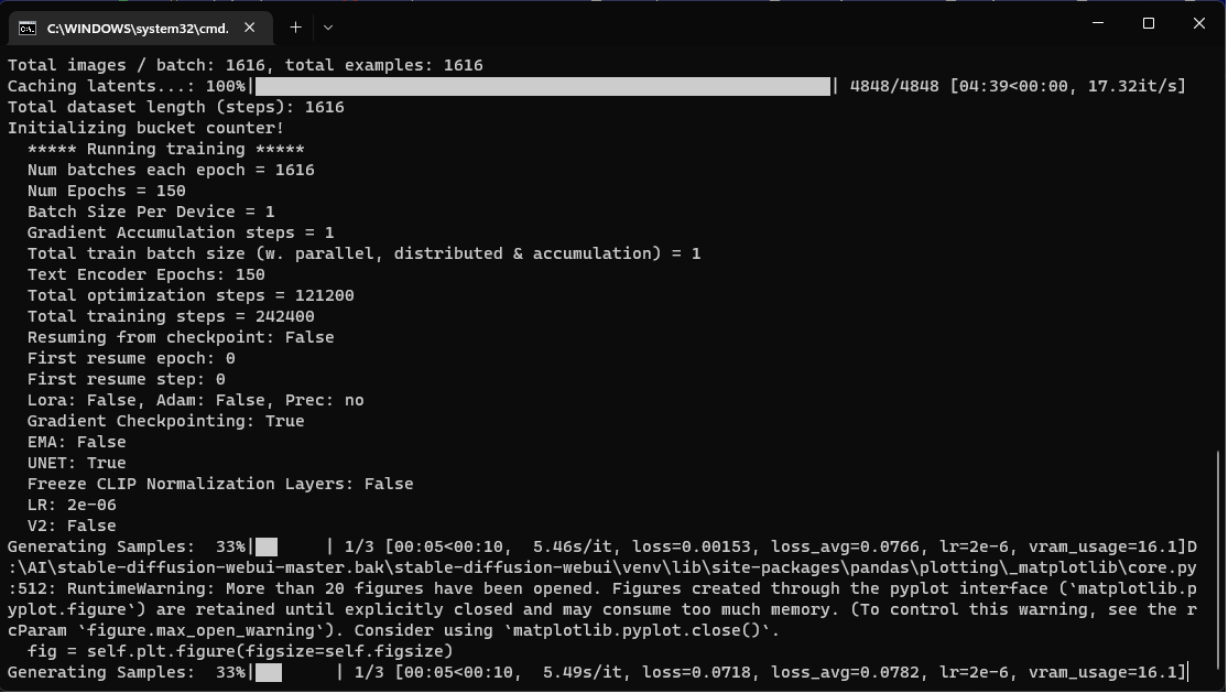 Stall on Generating Samples · Issue #909 · d8ahazard/sd_dreambooth_extension · GitHub