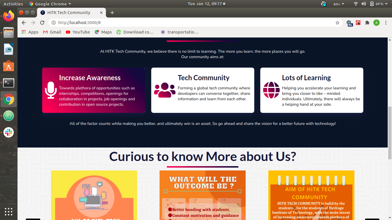 Enhancement In `our Motive` Section · Issue 248 · Hitk Tech Community 