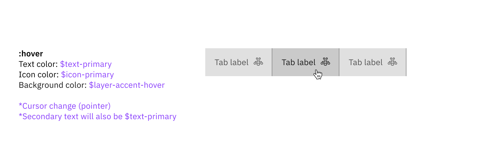 [Bug]: Default tabs do not have a hover state change · Issue #13490 ...