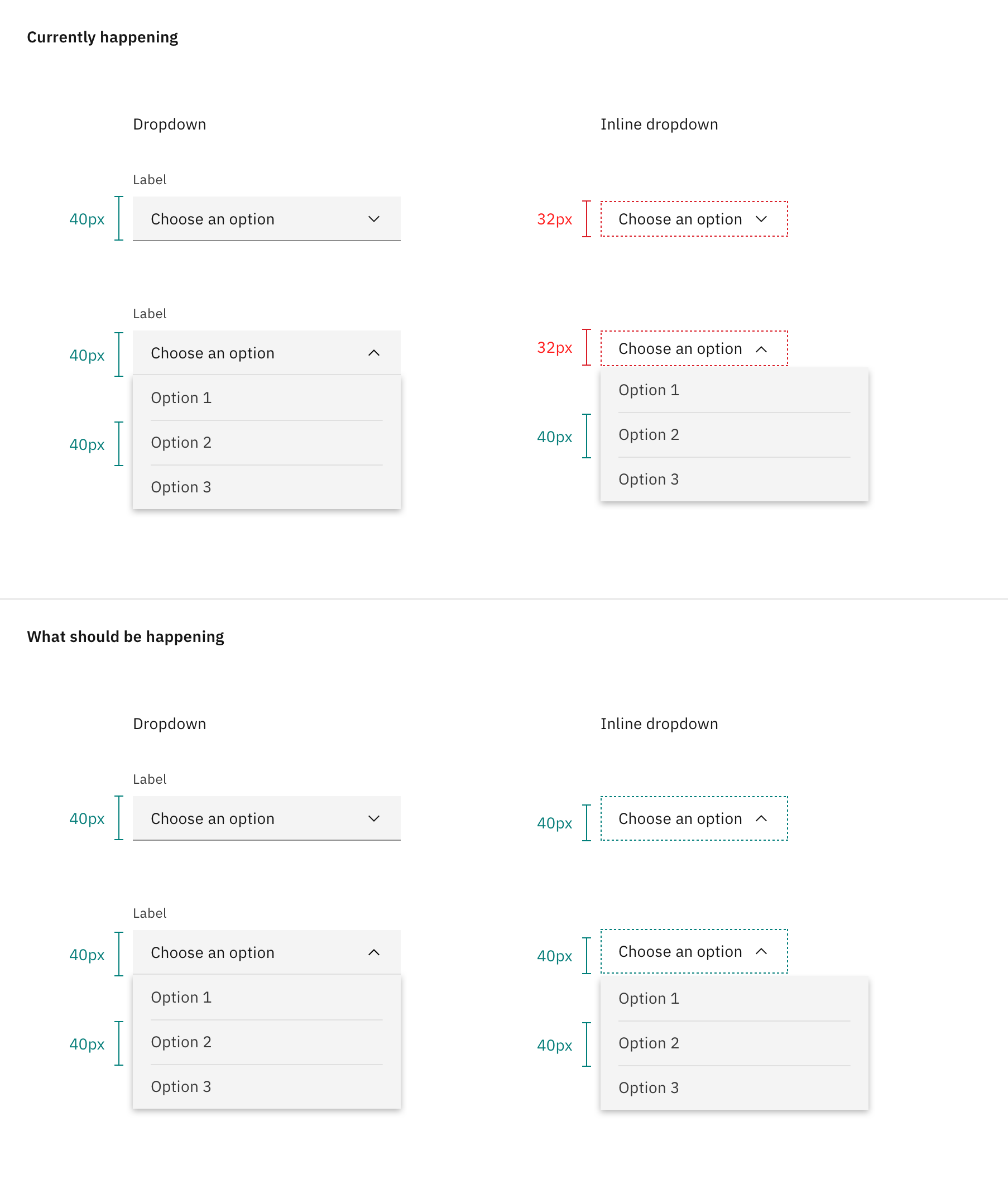 [dropdown] inline field height not adapting to prop size change · Issue #5966 · carbon-design ...