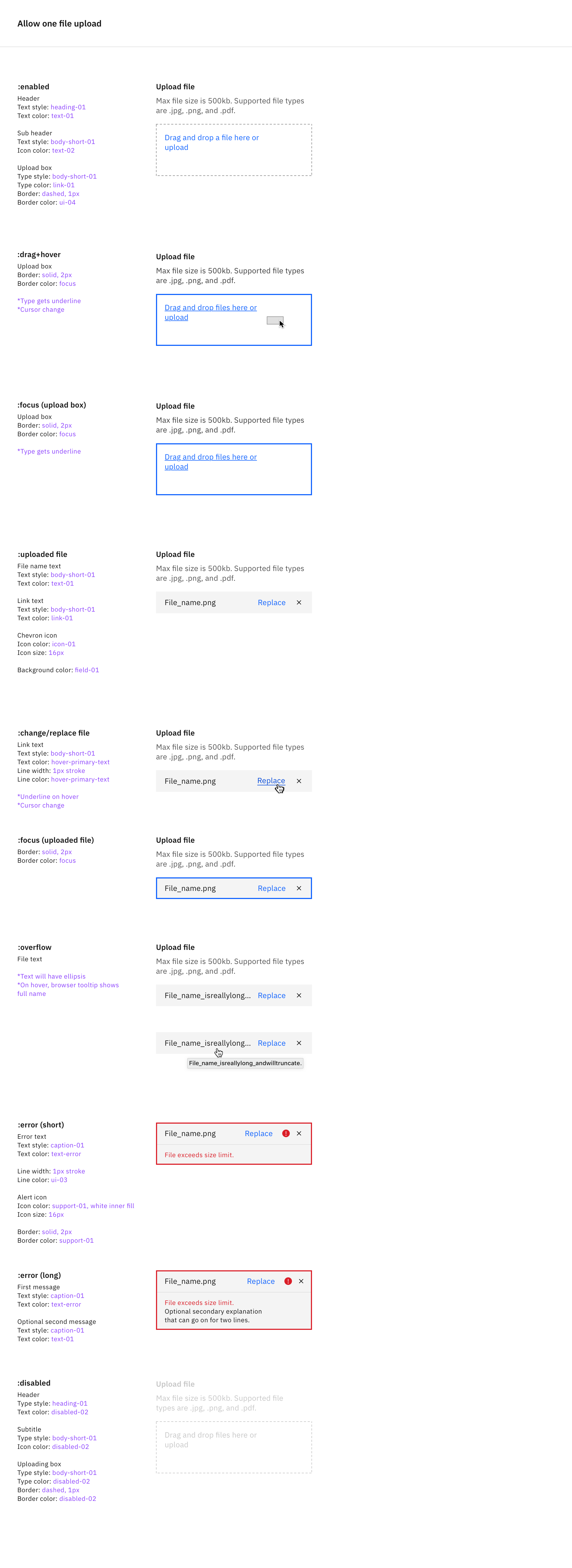 File uploader: Enhanced UX for single file upload · Issue #6775 · carbon-design-system/carbon ...