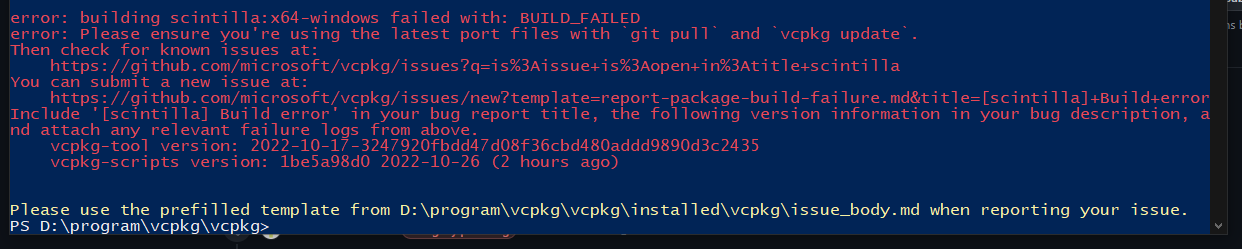 [scintilla] Build errorInclude · Issue #27478 · microsoft/vcpkg · GitHub