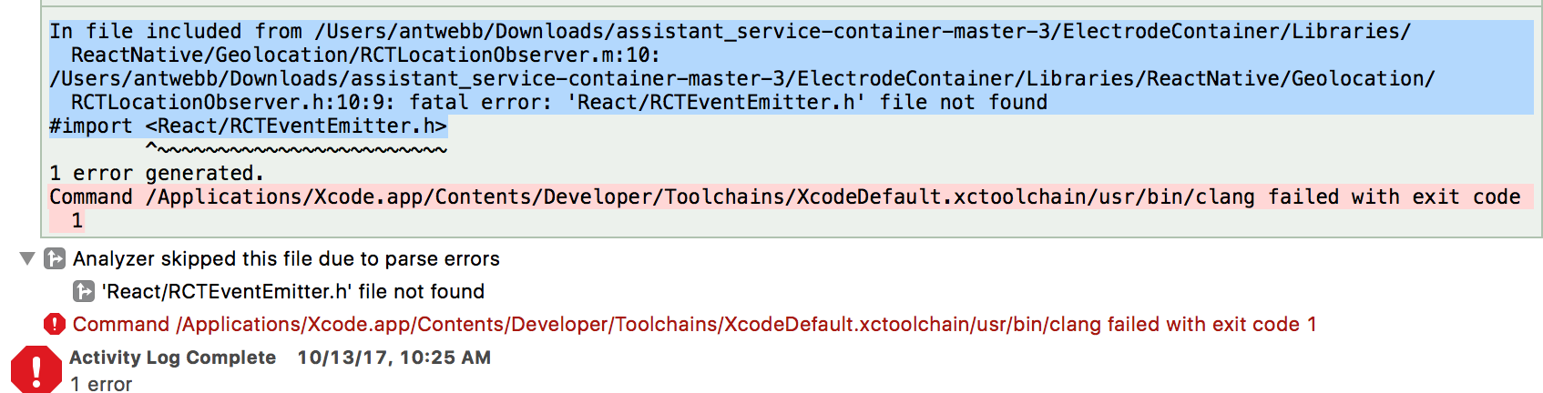When building iOS host app, header files cannot be located · Issue #195 · electrode-io/electrode ...