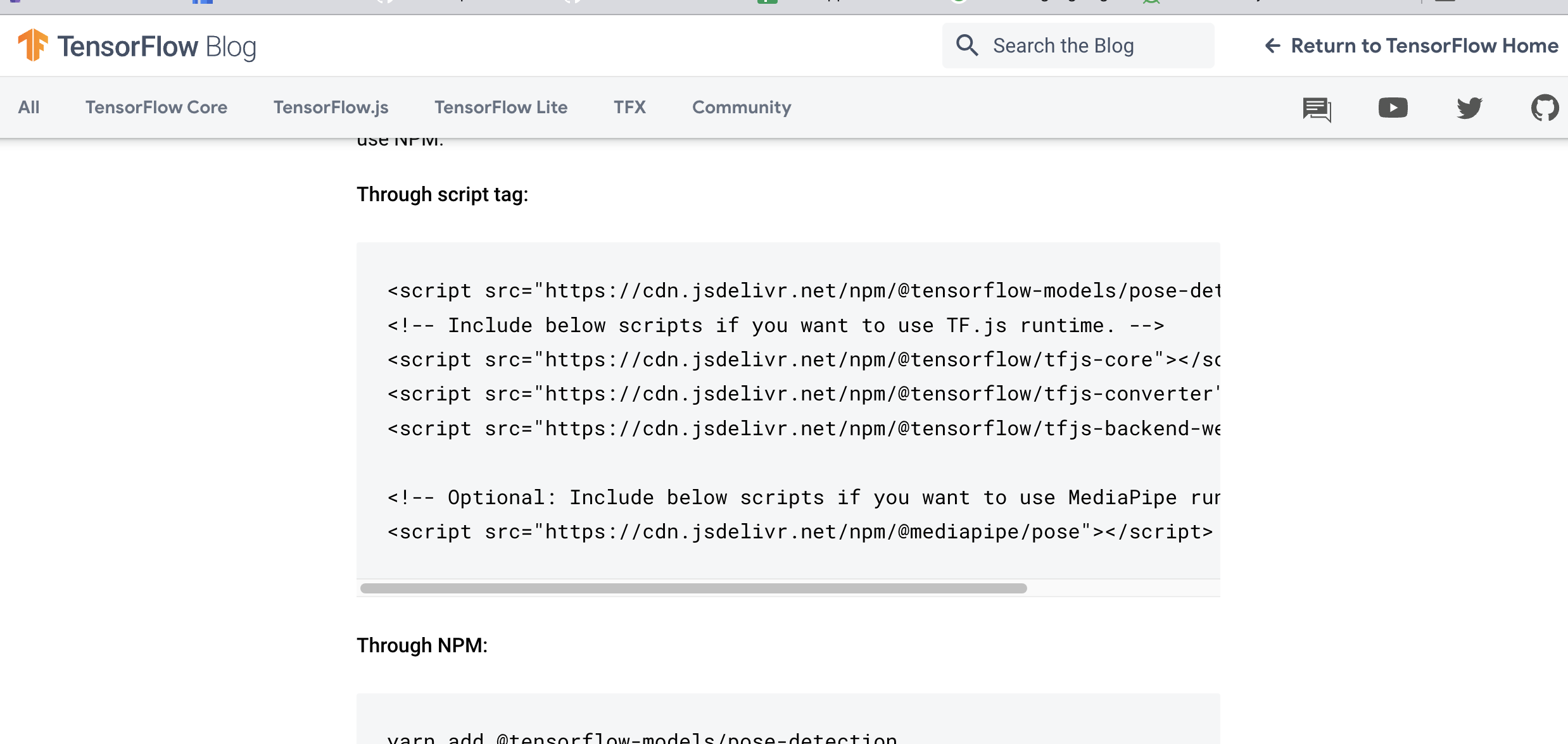 Fix script tags for Posenet blogpost · Issue #6459 · tensorflow/tfjs · GitHub
