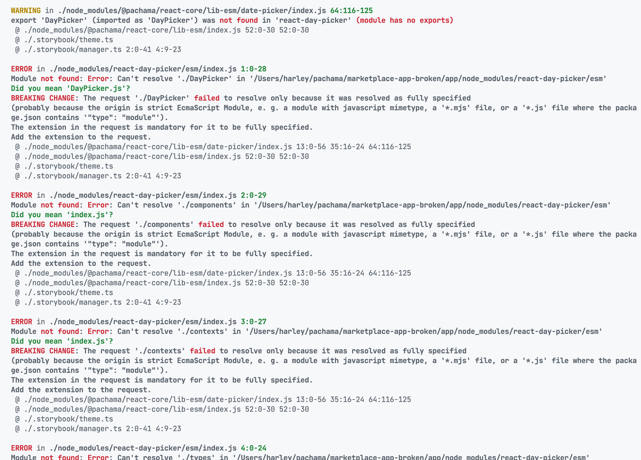 [v8] Webpack V5 Incorrect Esm Exports · Issue 1287 · Gpbl React Day Picker · Github