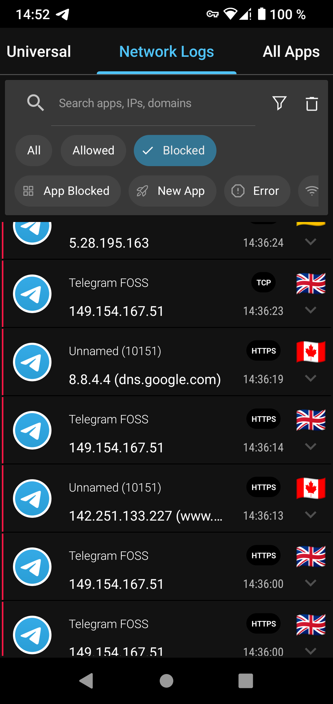 [Privacy concerns] Hardcoded dns servers bypassing user configured ones. · Issue #628 · Telegram ...