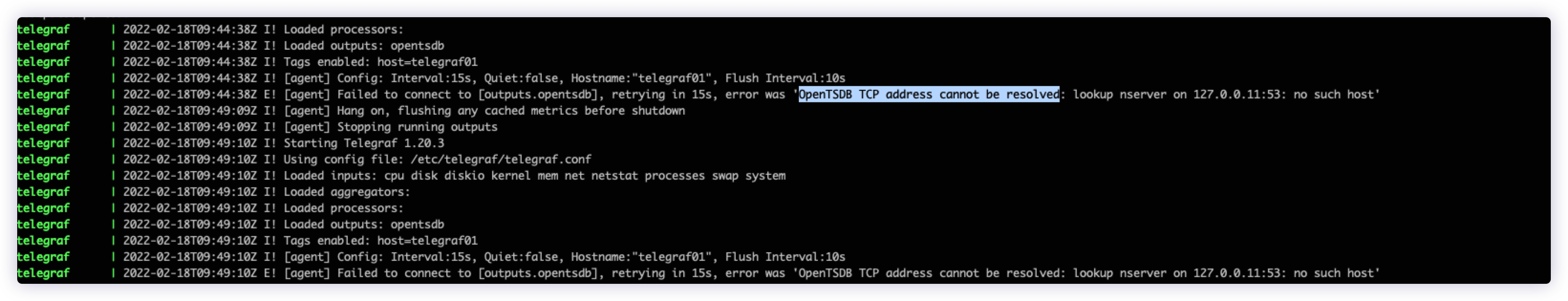 OpenTSDB TCP address cannot be resolved · Issue #873 · ccfos/nightingale · GitHub