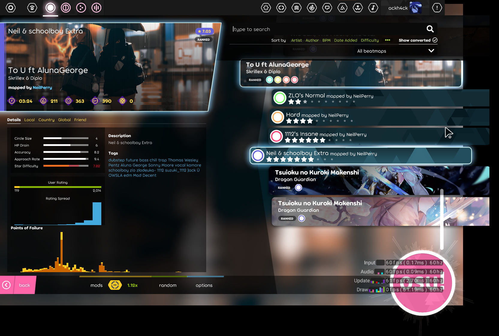 Star Difficulty in Details Section wrong when using DT/HT Customization ...