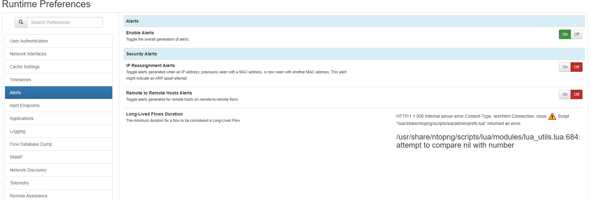 Error in alerts setting page · Issue #3028 · ntop/ntopng · GitHub