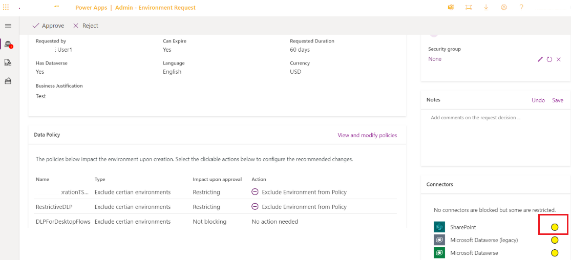 [CoE Starter Kit - BUG] Admin - Environment Request Connector Color Indicator Issue · Issue ...