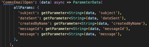 Page Parameters Json Type Does Not Generate Correctly Inside Pushnotificationhandlerdart