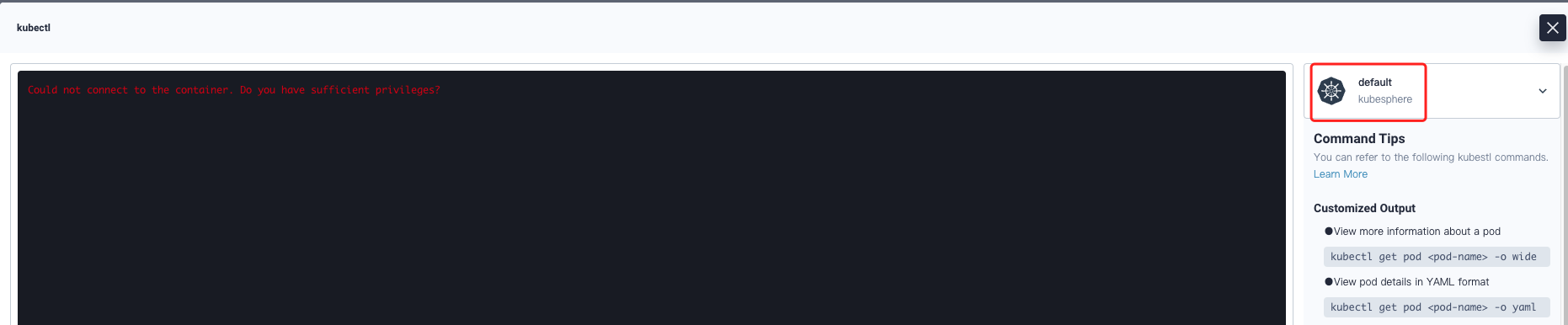 The kubectl which is in the "toolbox" can't connect to the container · Issue #4982 · kubesphere ...