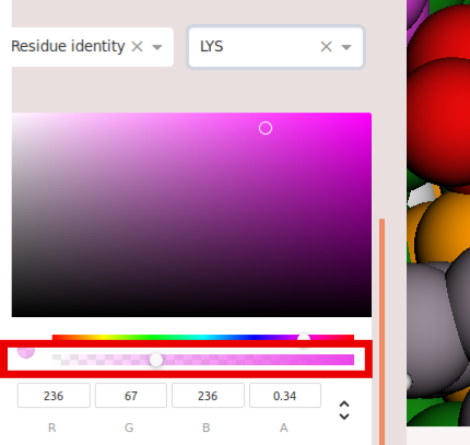 Mol3d app improvement : make use of the opacity selector · Issue #227 · plotly/dash-bio · GitHub