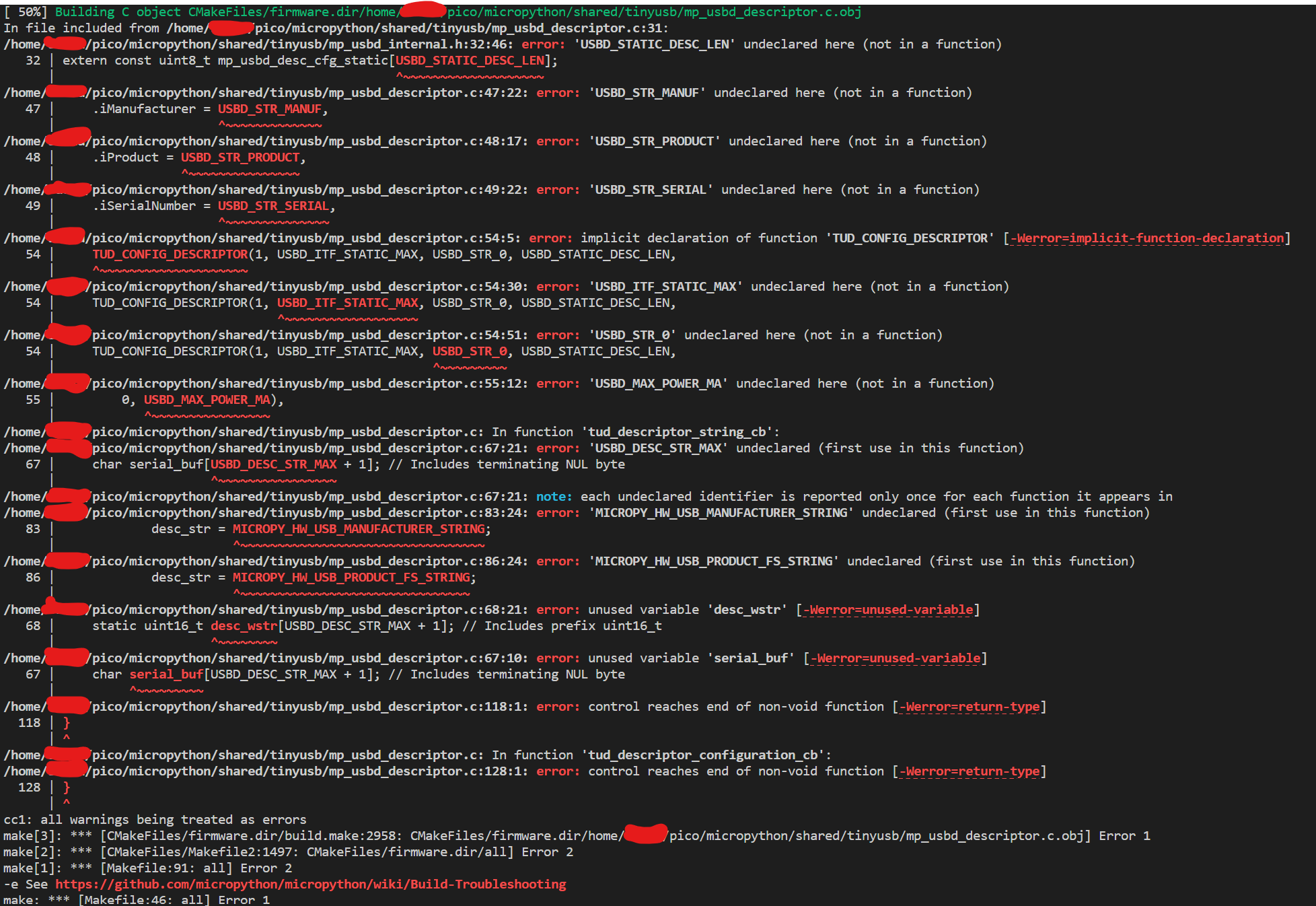 Can T Build Rp2 Port When Micropy Hw Enable Usbdev Is Disabled · Issue 11056 · Micropython