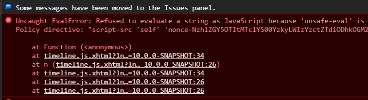 TimeLine: Using CSP breaks JS · Issue #6868 · primefaces/primefaces ...