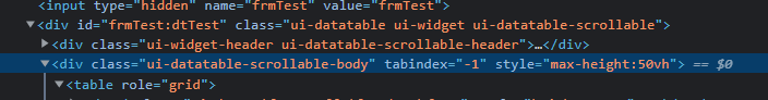 DataTable: Scroll Height attribute add 'px' when using 'vh' value · Issue #7778 · primefaces ...