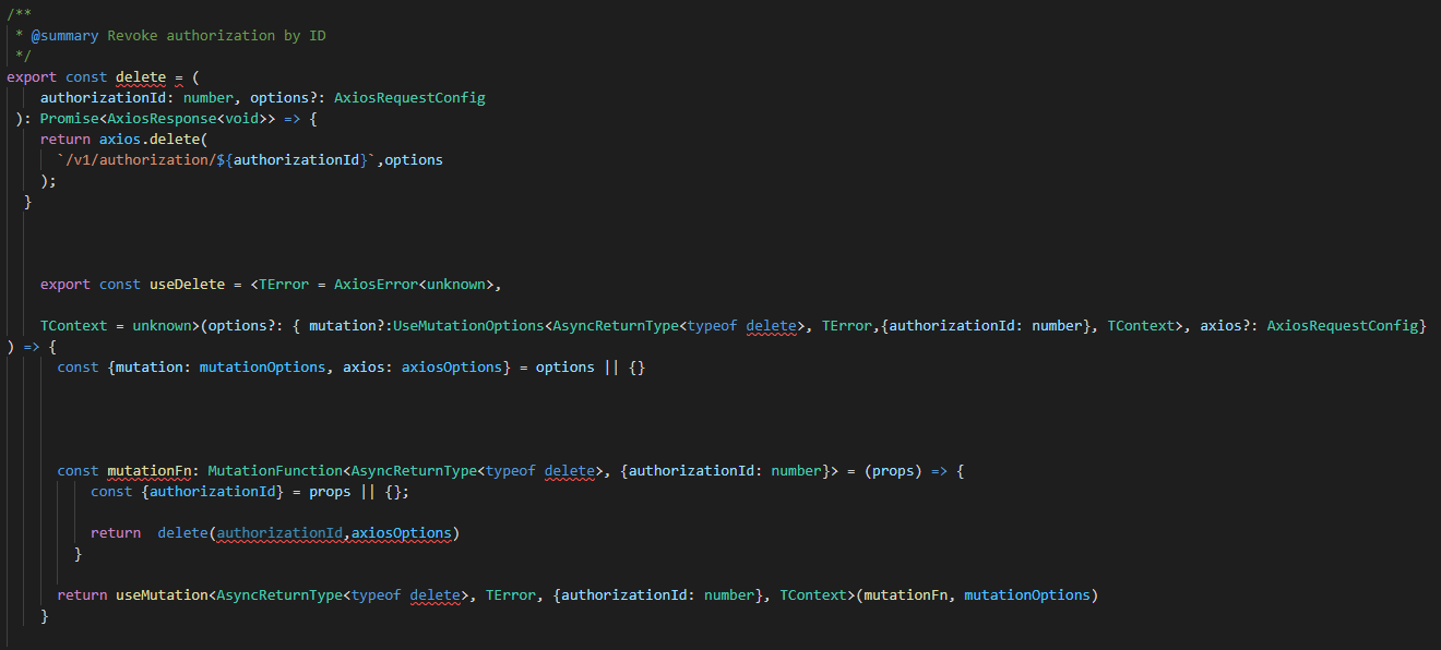 Operation Delete Is Not Generating Valid Typescript · Issue 305 · Orval Labsorval · Github