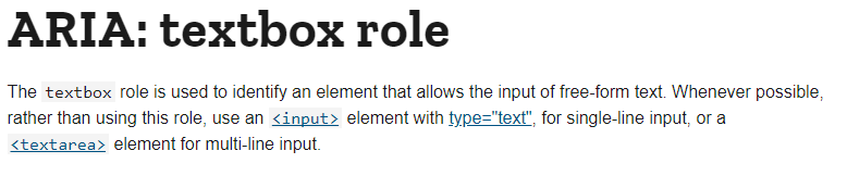 ARIA: Remove role="textbox" as unnecessary · Issue #8466 · primefaces/primefaces · GitHub