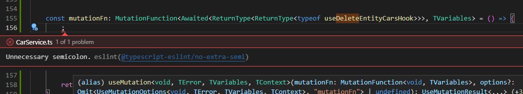 React Query Extra Semicolon Generating Invalid Typescript · Issue 521 · Orval Labsorval