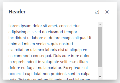 Dialog: resizing horizontally causes a gap between scrollbar and dialog right border · Issue ...