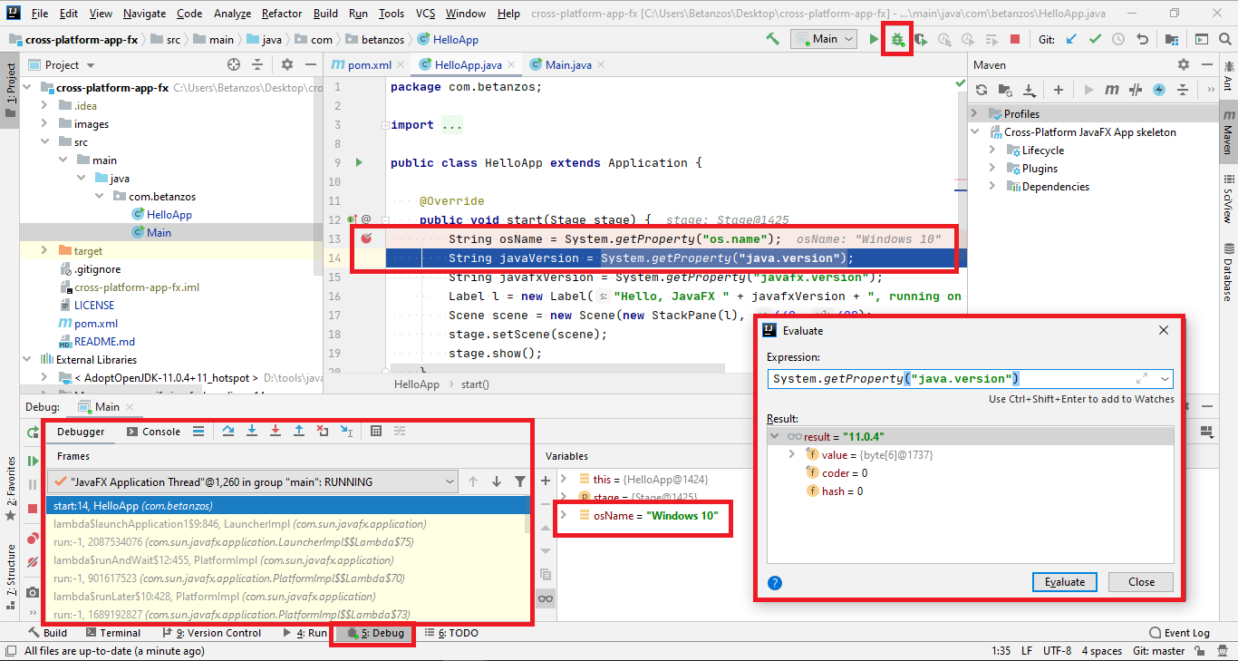 Problems Running With Javafxrun In A Project With Cross Platform Fat
