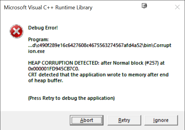 1.12.2 Heap corruption on Windows · Issue #3824 · pocoproject/poco · GitHub