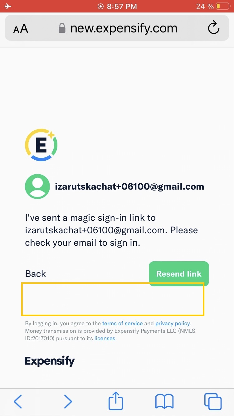 mWeb - Login -Offline indicator is missing in "Resent link" page · Issue #11637 · Expensify/App ...