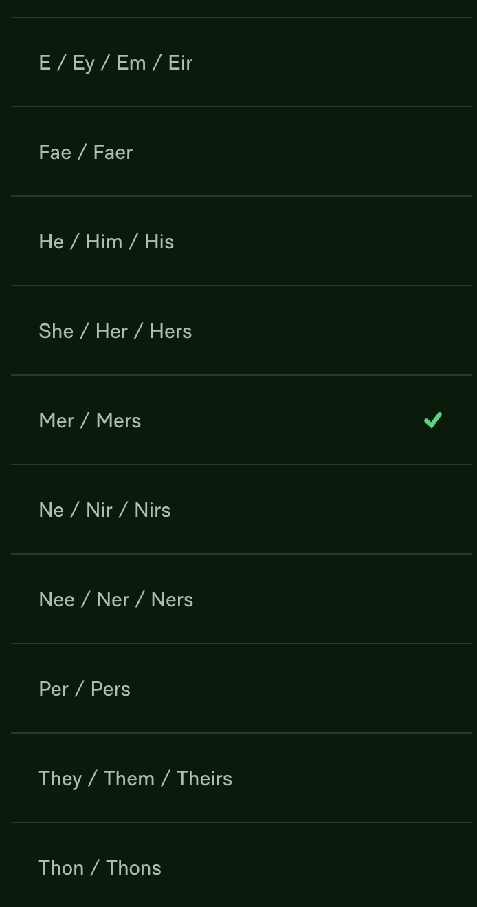 Not applying bold style to the selected pronouns · Issue #14154 · Expensify/App · GitHub