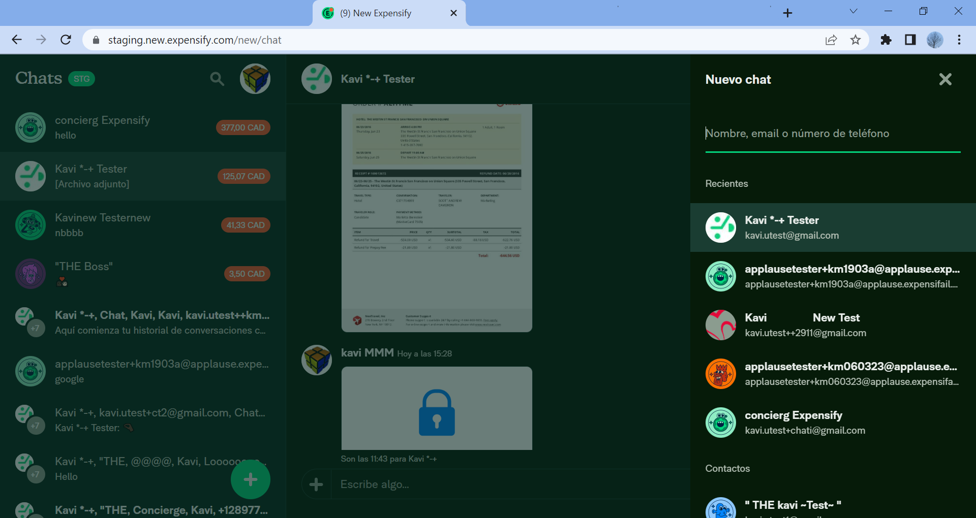 'Chat' is not translated into Spanish in the add icon while it is shown as 'Chatear' in other ...