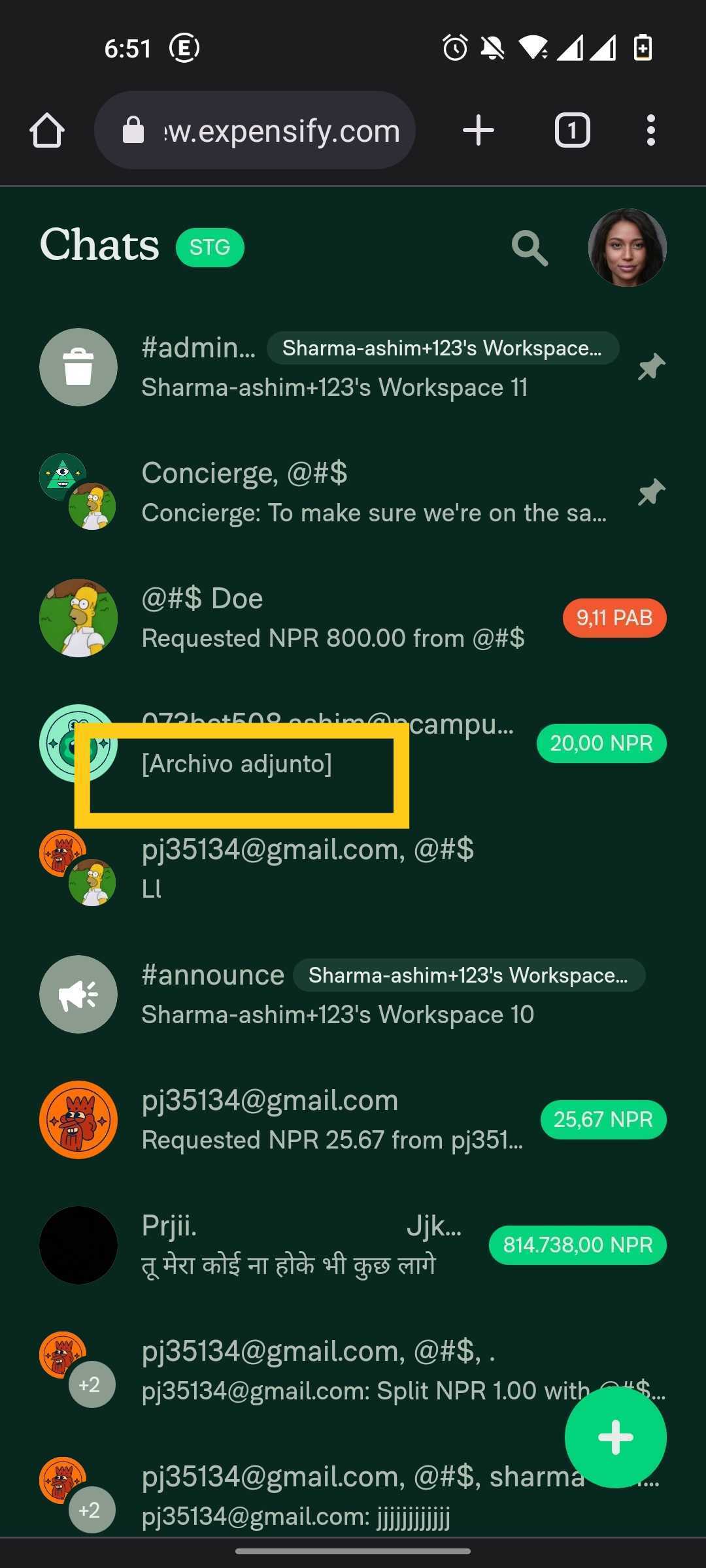 1000 Attachment Notification Isnt Shown In Spanish Whereas The Lhn Shows Archivo Adjunto 