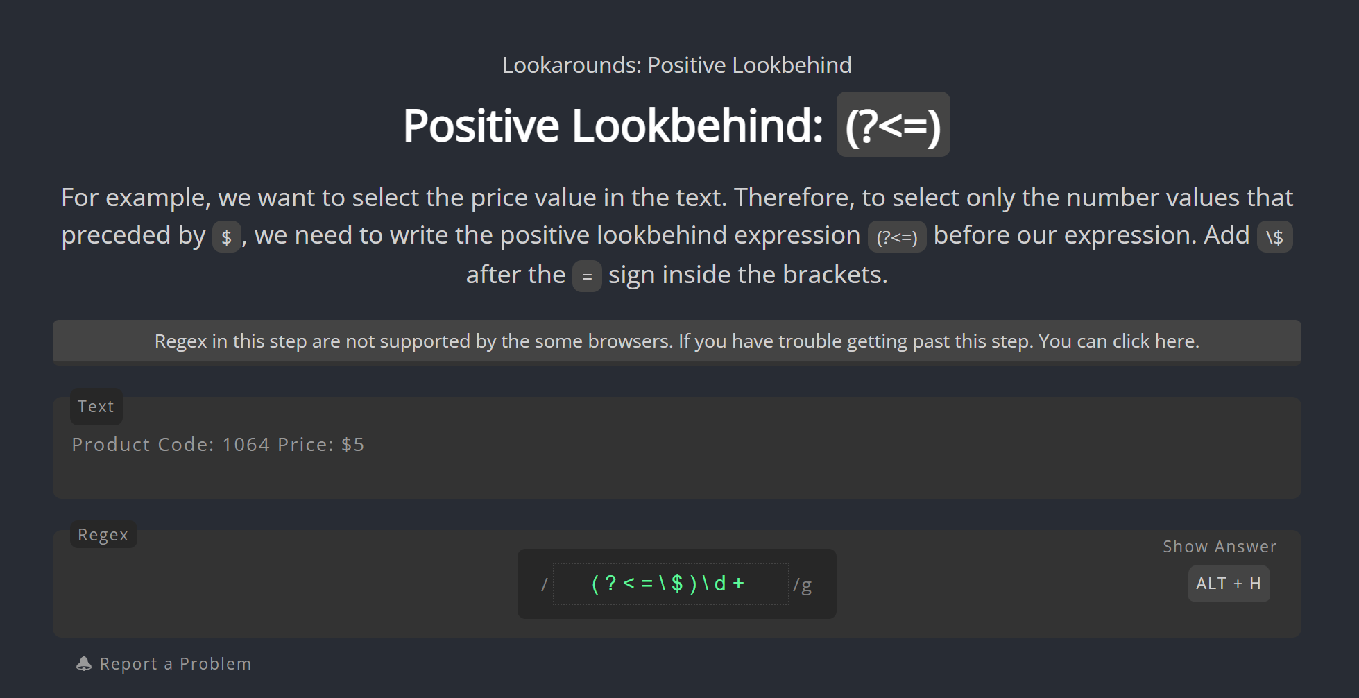 [Learn]: Match not being highlighted · Issue #184 · aykutkardas/regexlearn.com · GitHub