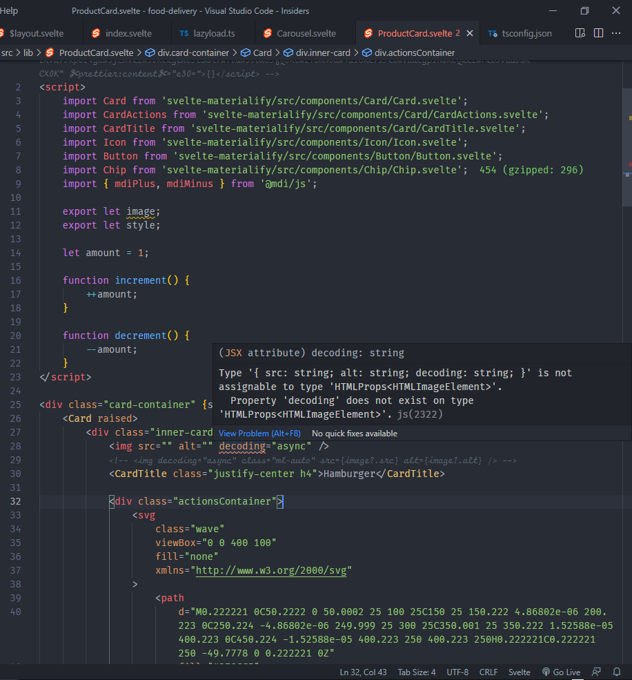 Image Decoding Attribute unnkown to the language Server · Issue #953 · sveltejs/language-tools ...