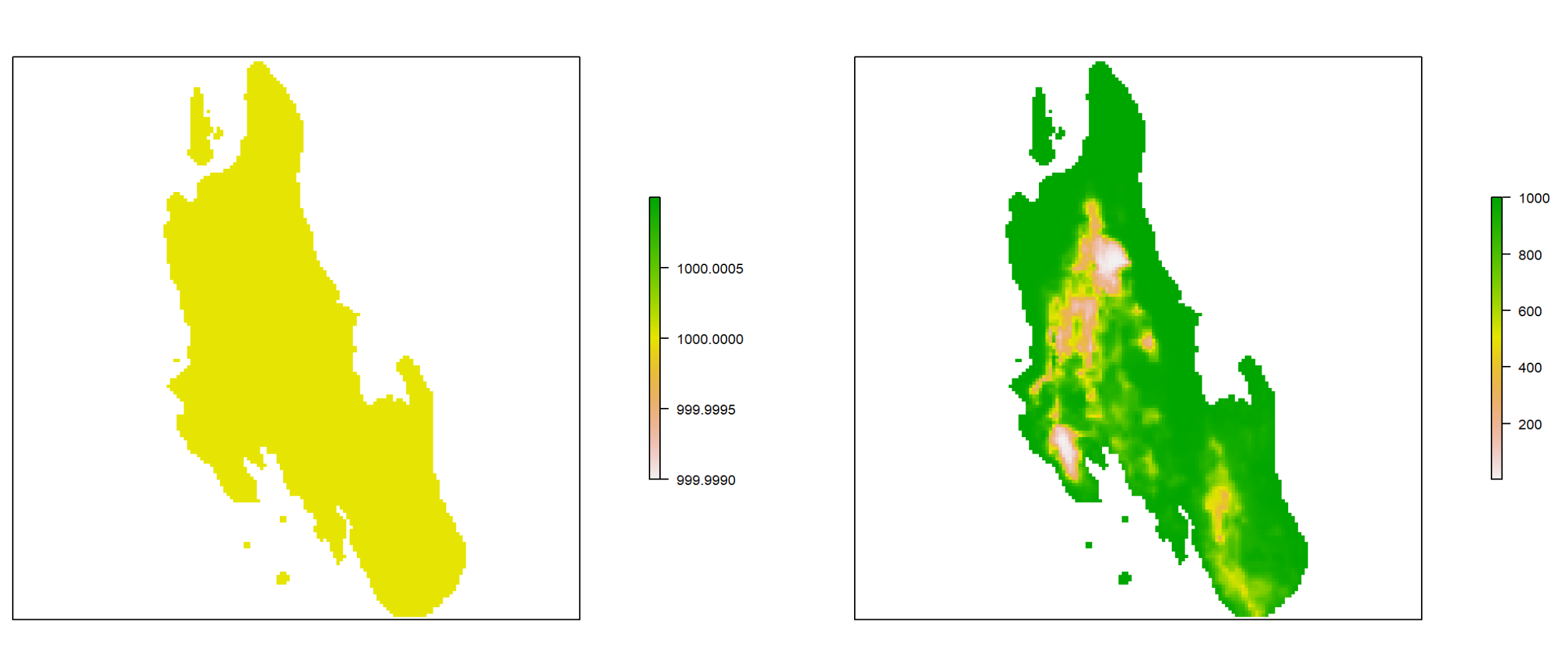 Projection Outputs For Glms Some Runs Provide Odd Uniform Suitability Output · Issue 199