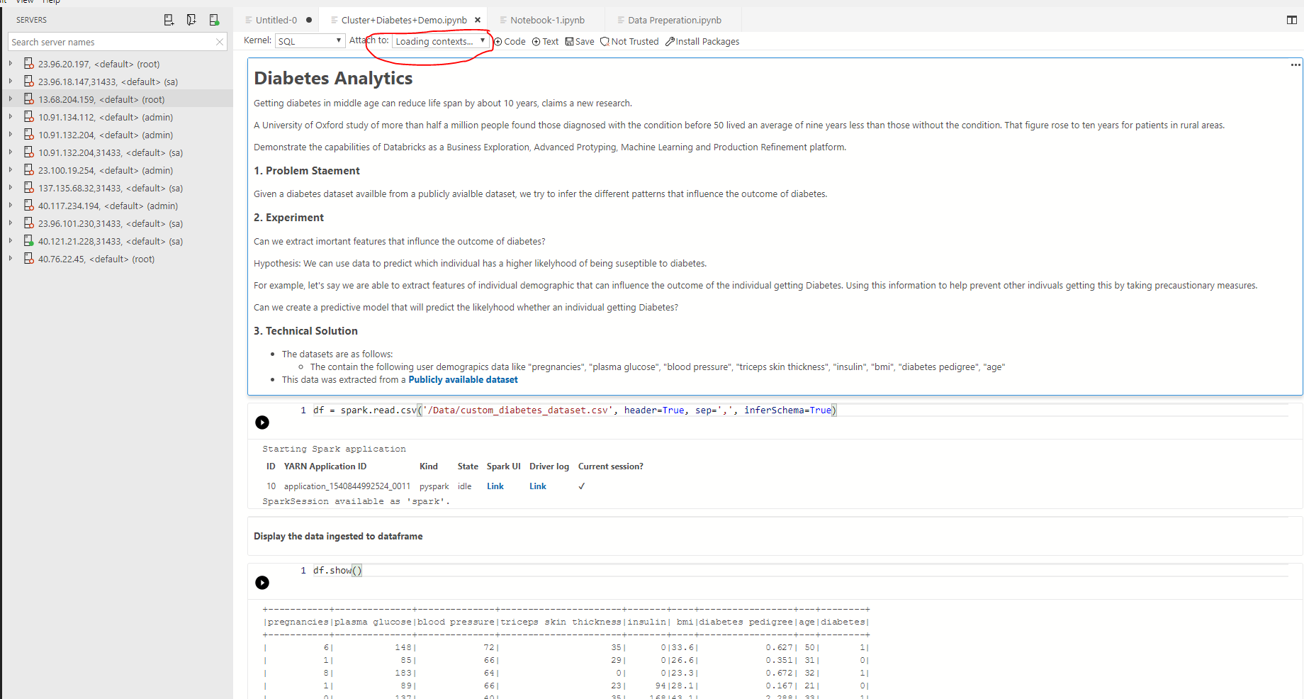 'Attach to' shows 'Loading contexts' with SQL kernel - after cancelling ...